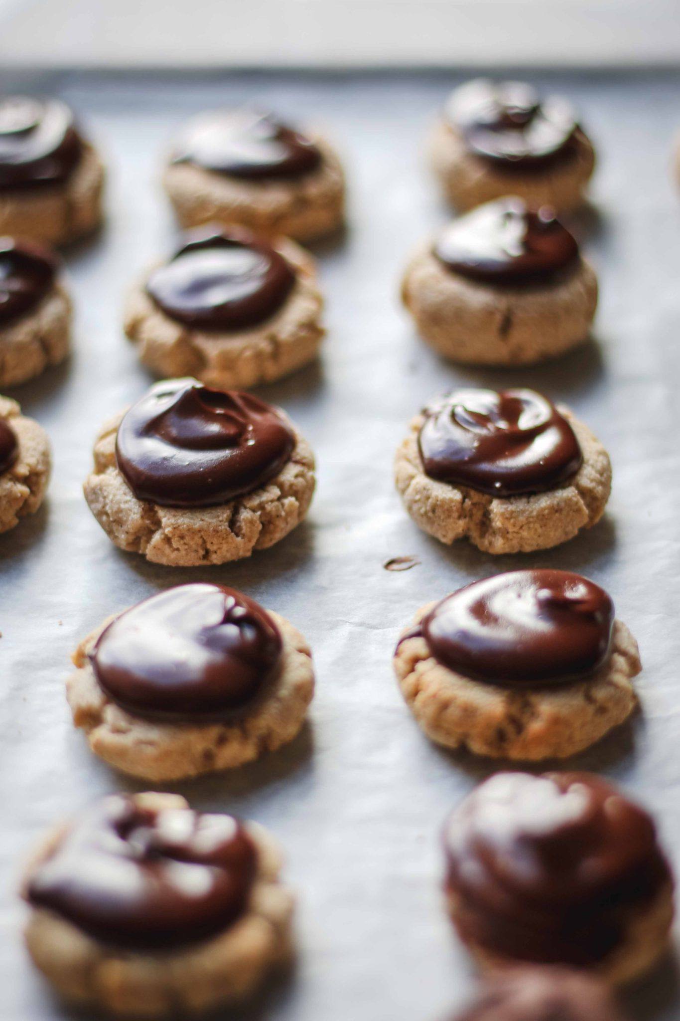 Chocolate Topped Cinnamon Drop Biscuits - Lucy & Lentils